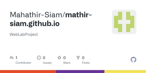 Mathir Index Html At Main · Mahathir Siam Mathir · Github