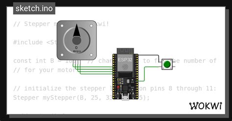 Motor Passo Wokwi Esp32 Stm32 Arduino Simulator