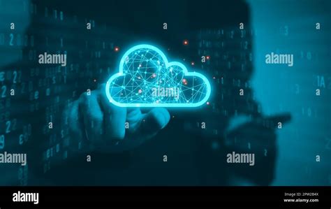 Cloud Computing Diagram Technology Data Storage Networking And Internet Service Concept