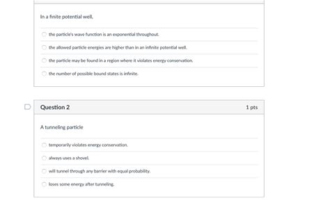 Solved In A Finite Potential Well The Particle S Wave Chegg