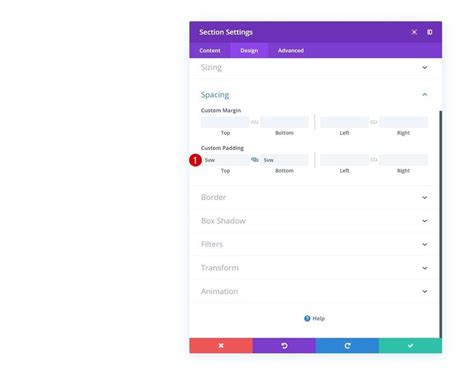 Using Divis Transform Options To Create Expanding Section Content On