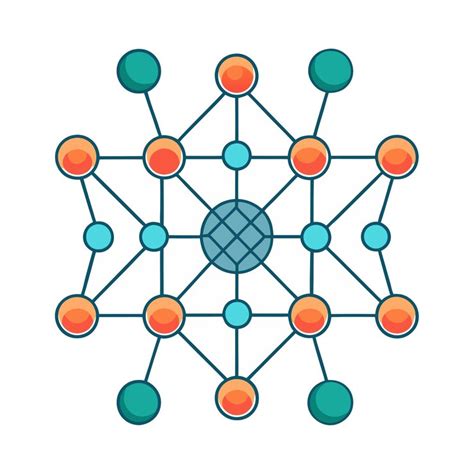 Structured Neural Network Diagram With Layered Node Connections