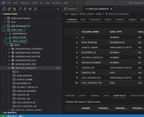 Navigating Your Schemas Databases In SQLDev For VS Code