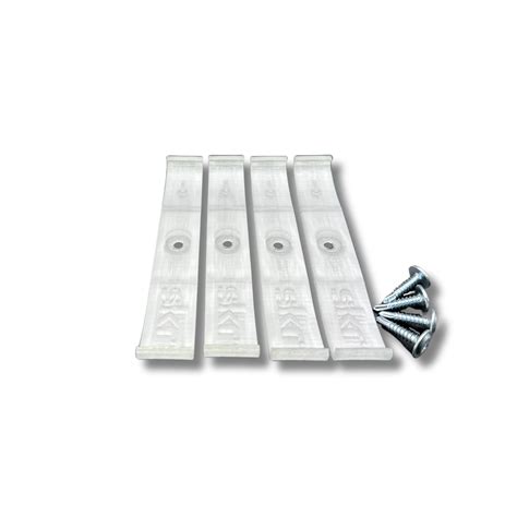 Комплект държачи за регистрационен номер на автомобил, 4 броя, Тънки ...