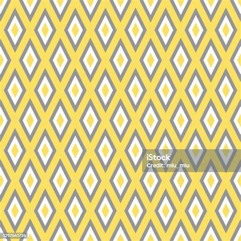 마름모와 기하학적 원활한 패턴 조명 노란색과 얼티밋 그레이 고풍스런에 대한 스톡 벡터 아트 및 기타 이미지 고풍스런 그래픽 프린트 기하 Istock
