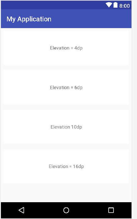Layout Elevation Attribute Doesn T Apply In Android Studio Design Preview Stack Overflow