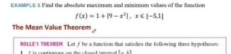 Solved Example 5 Find The Absolute Maximum And Minimum