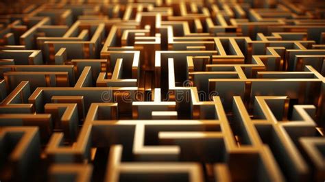 artistic representation of problem solving through an abstract maze