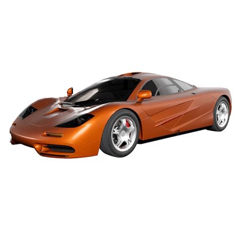 Premium PSD Orange Sports Car Low Side View