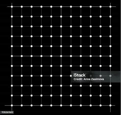 Measured Grid Graph Plotting Grid Corner Ruler With Measurement Isolated On The Black Background