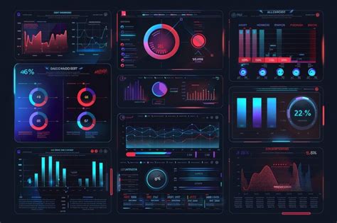 toolkituiux dashboard infographic template with big data visualization