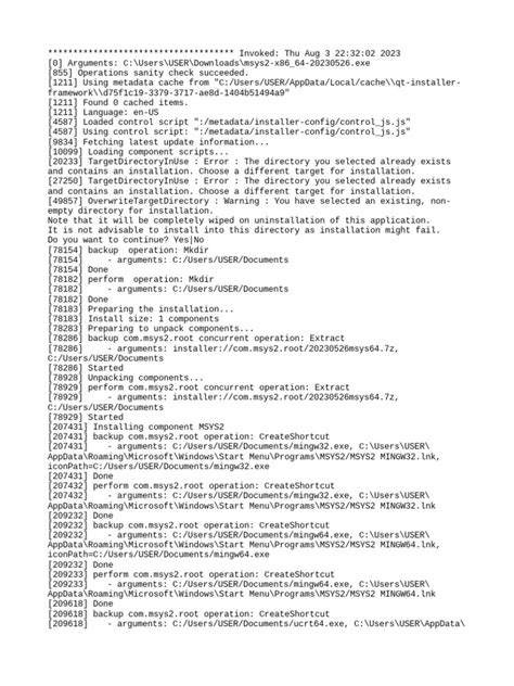Installation Log Pdf Computing Software