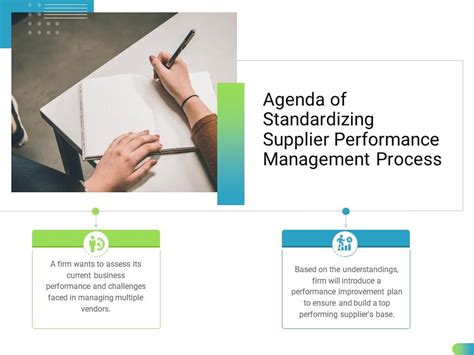 Agenda Of Standardizing Supplier Performance Management Process Ppt Information Presentation
