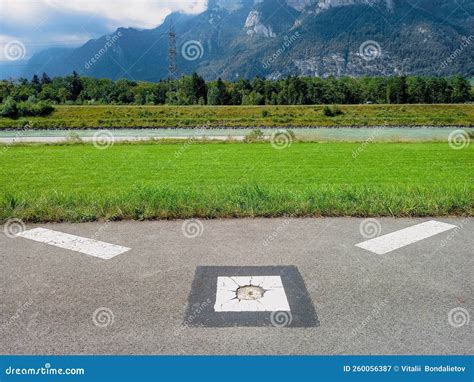 The Three Countries Border Austria Liechtenstein Switzerland Stock