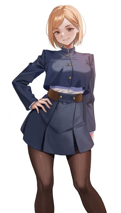 咒术回战钉崎野蔷薇穿着黑丝短裙叉着腰4k手机壁纸 2762×4844 动漫图片 Huamao Wallpaper