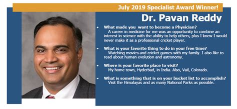 Dr Pavan Reddy Named Specialist Award Winner By Sound Physicians Group