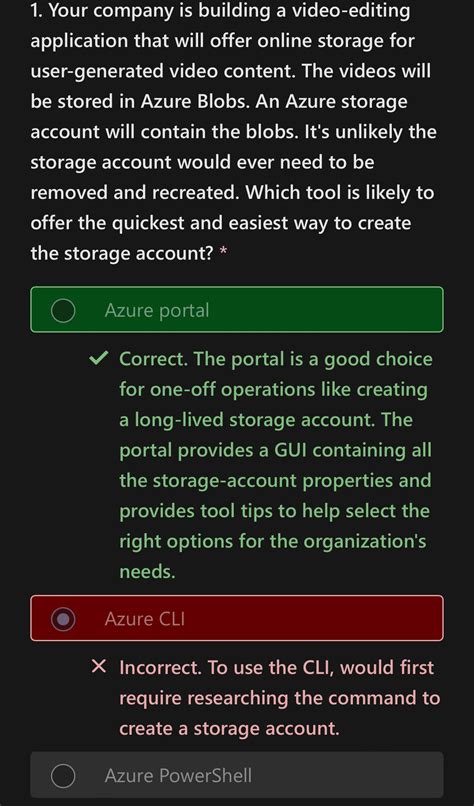 Microsoft Learn Question Razure