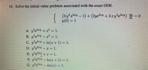 solved 16 solve the initial value problem associated with