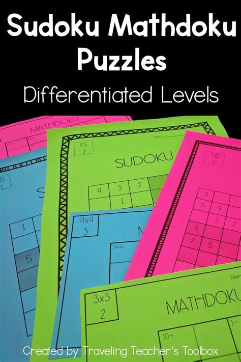 Sudoku Mathdoku Puzzle Bundle Teachers Toolbox Maths Puzzles