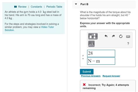 Solved Correct Here We Learn How To Calculate The Torque Of Chegg Com