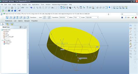 tutorial transform feature in creo elements aka pro e grabcad