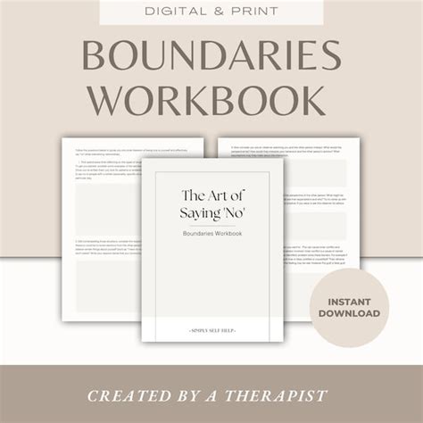 Boundaries Saying No Worksheet Etsy