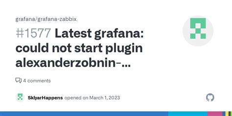 latest grafana could not start plugin alexanderzobnin zabbix