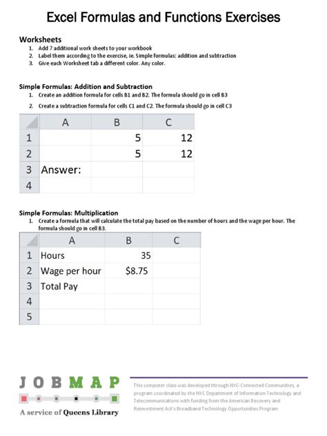 Excel Formulas And Functions Exercises Pdf Pdf Microsoft Excel Taxes