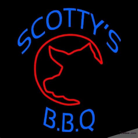 Neon Signs For Wall Decor Scottys Bbq Handmade Art Sign Neon Led