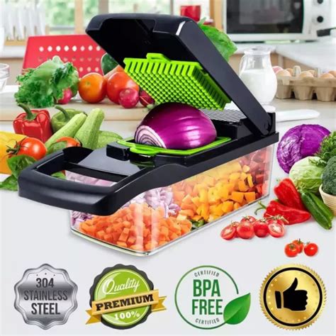 Vegetable Chopper Fruit Salad Mandolin Slicer Food Dicer Cutter Peeler 16 In 1 £4 79 Picclick Uk