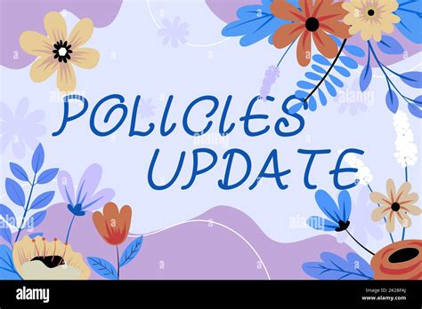 writing displaying text policies update business concept act of adding