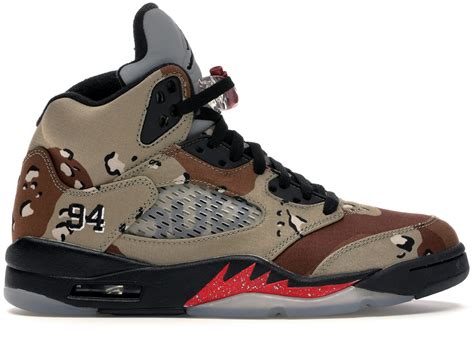 Air Jordan 5 Supreme Camo Jordan 5 Desert Camo Black Nsti