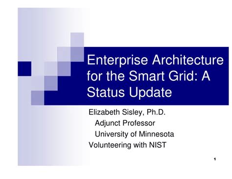 Ppt Enterprise Architecture For The Smart Grid A Status Update Powerpoint Presentation 482404