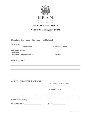 Fillable Online VERIFICATION REQUEST FORM Doc Fax Email Print PdfFiller