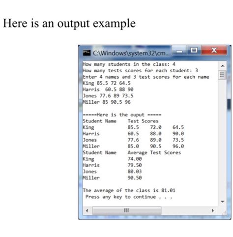 Solved Write A Program To Calculate The Average Test Score Chegg