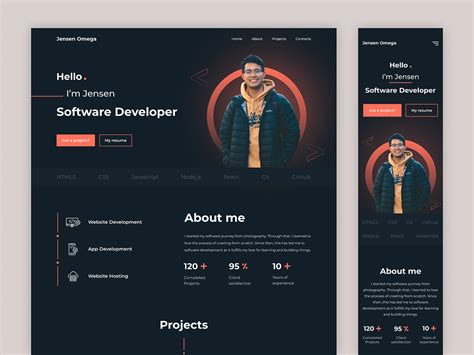 developer portfolio website design behance