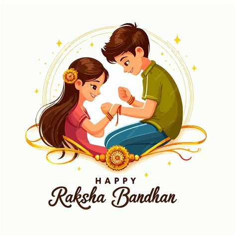 A Sister Tying Rakhi On Her Brothers Hand To Celebrate Raksha Bandhan