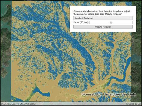 stretch renderer arcgis maps sdk for esri developer