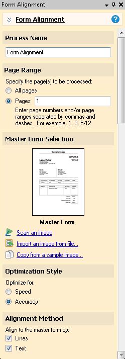 Form Alignment