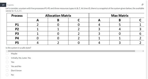 solved let s consider a system with five processes p1 p5 and