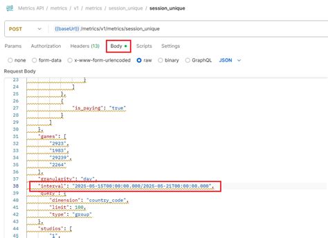 Postman Examples Gameanalytics Documentation