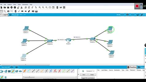 how to connect two lan or two network using cisco packet tracer