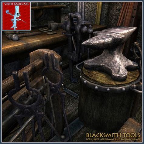 Medieval Blacksmith Tools 3d Tools Unity Asset Store Blacksmith