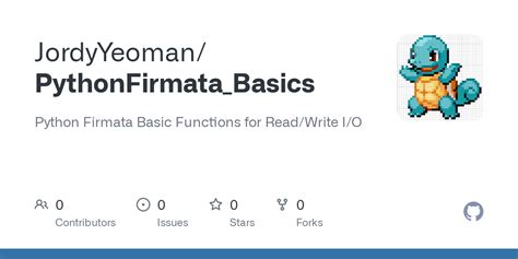 github jordyyeoman pythonfirmata basics python firmata basic