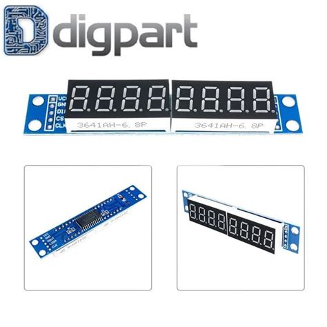 Max7219 Led 7 Segment 8 Digit Display Control Module 33v 5v Serial