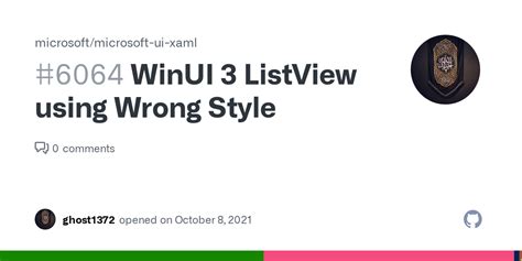 Winui 3 Listview Using Wrong Style · Issue 6064 · Microsoftmicrosoft