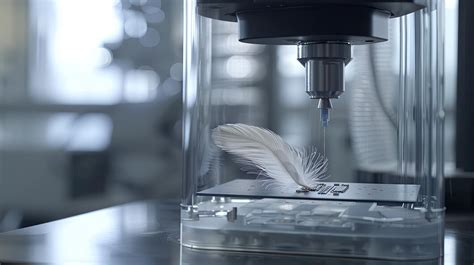 An Industrial Robot Arm Holding A Microchip Against A Background Of