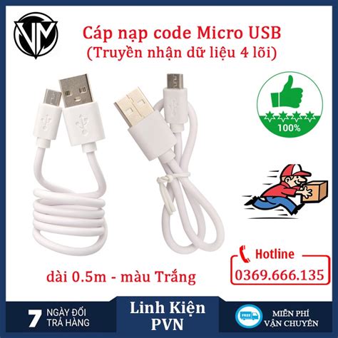 cáp nạp code cho nodemcu esp8266 ch340 cp2102 esp32 sạc Điện thoại