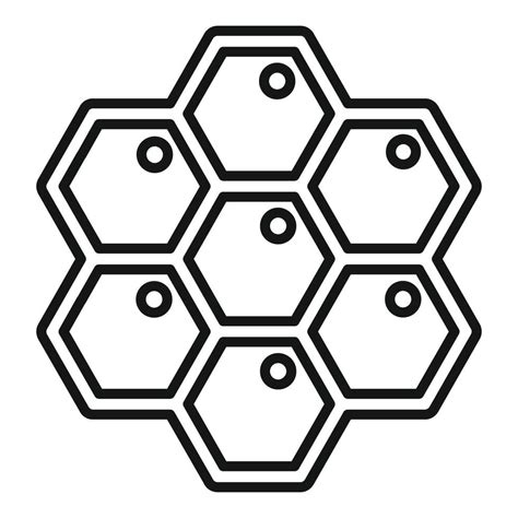 Honeycomb Pattern Forming Repeating Hexagons With Circles Inside Representing Natural Or
