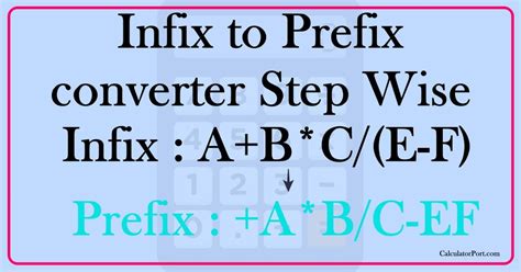 Infix To Prefix Converter Best Online Tool Calculatorport